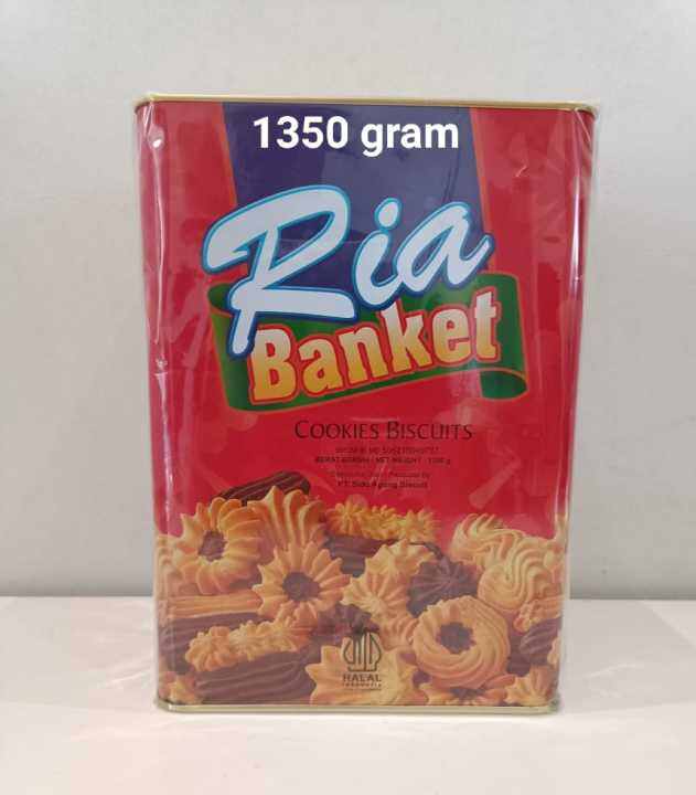 BISCUIT COOKIES "RIA" BANKET KALENG 1350 Gram | Lazada Indonesia