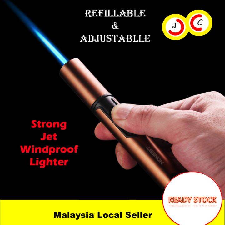 Jet Windproof Lighter Strong Flame Big Long Size Pemetik Api Panjang ...