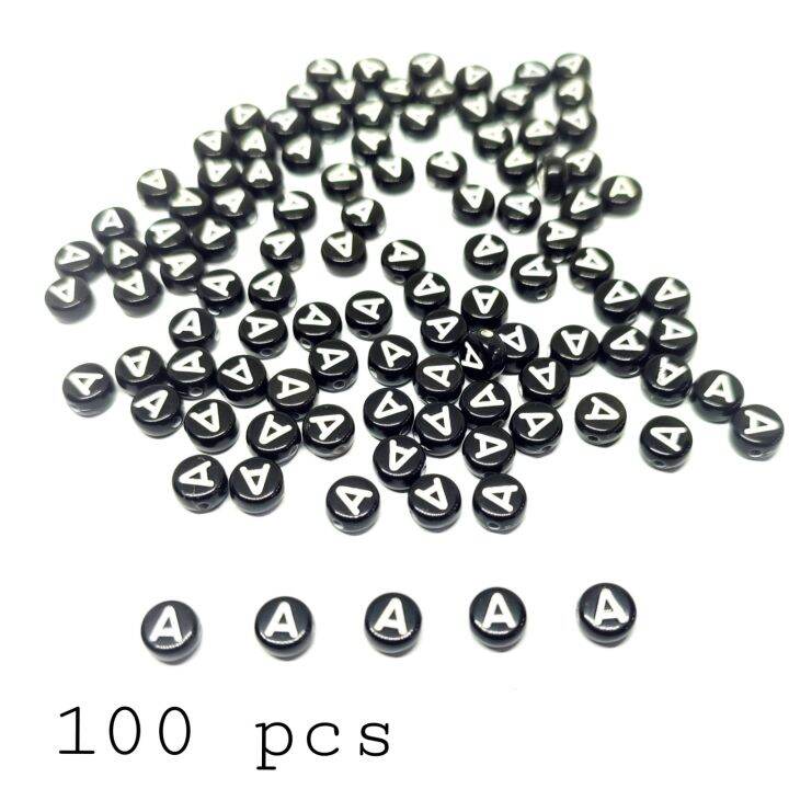Mote Huruf bulat A hitam putih Huruf A bulat Bahan kerajinan bahan ...