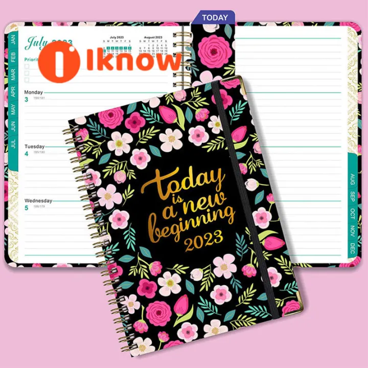 I know Planner 2023 Notebook A5 72 Sheets Paper School Schedule Journal Notepads Agenda Diary ...