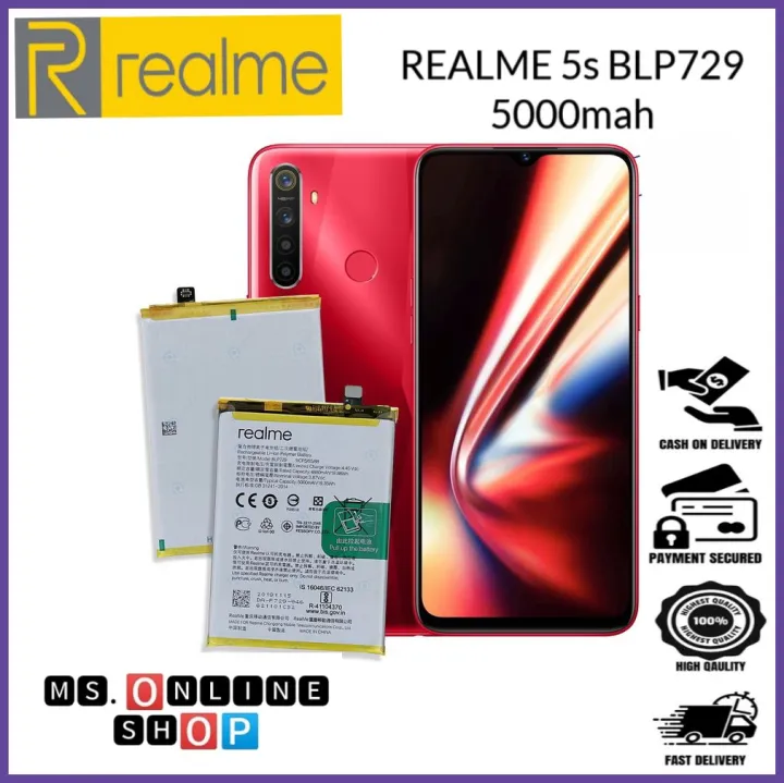 Battery for Realme 5s | Premium High Quality Battery. Model: BLP729 ...