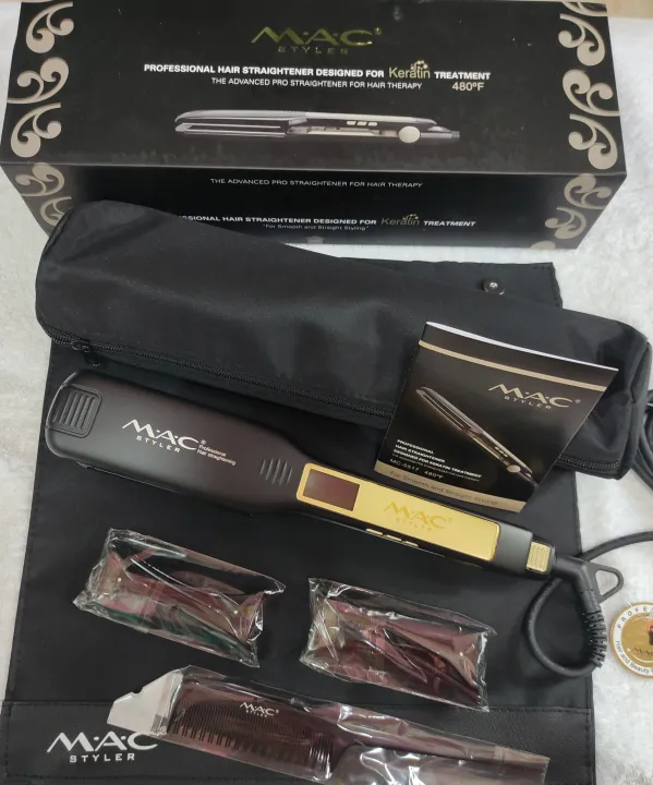 Mac Styler Hair Iron For Salon Smooth Gliding & Shinier Hair 480°F ...