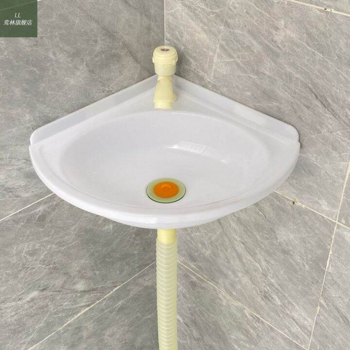 Plastic Wall-Mounted Wash Basin Wash Basin Hand-Turning Corner Wall ...