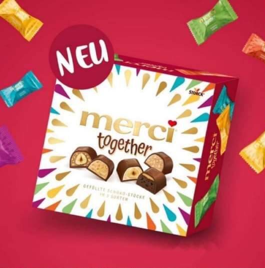 Merci together ช็อคโกแลตแบรนด์ดังนำเข้าจากเยอรมัน 1กล่องมี4รสชาติ ขนม ...