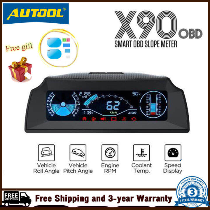 AUTOOL เครื่องวัดความชันอัจฉริยะหน้าจอ HUD สำหรับรถยนต์,เครื่องวัดความ ...