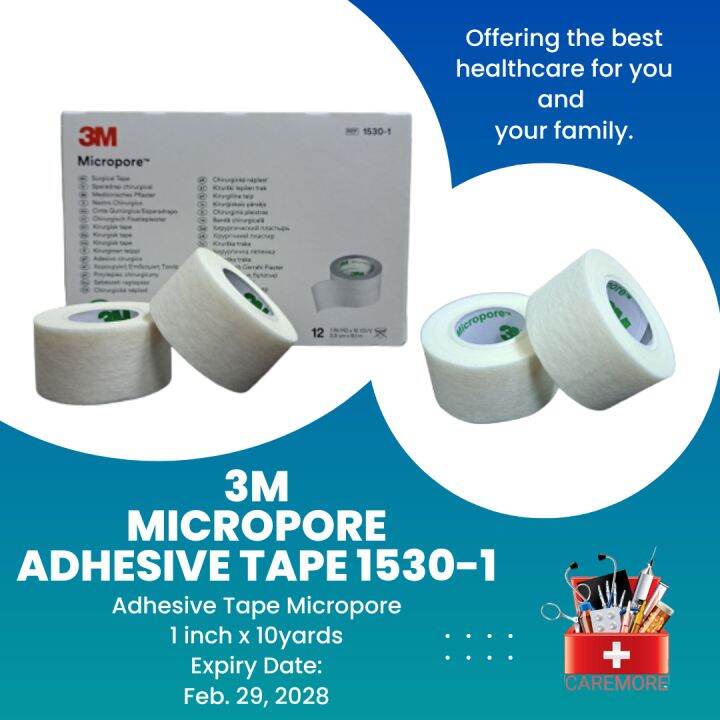 Micropore 1530 1 inch Adhesive Tape Sold by 2 rolls Adhesive 1 inch ...