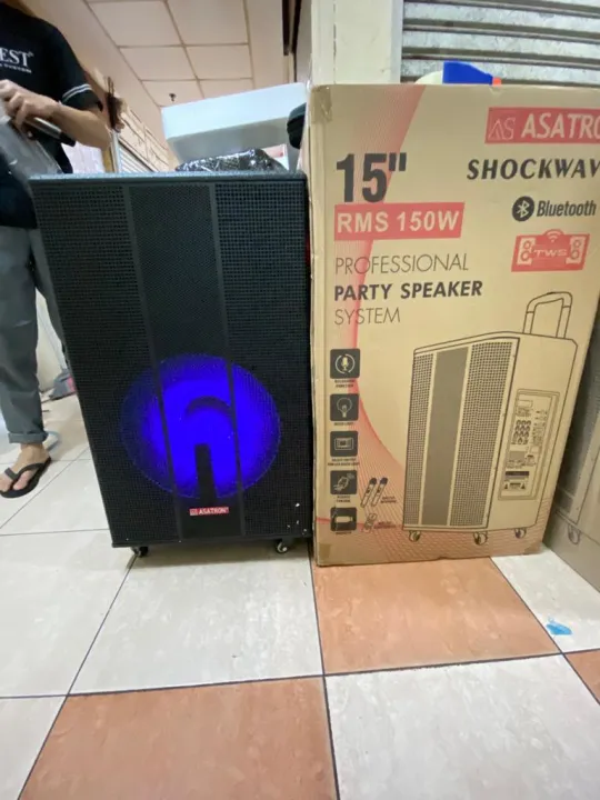 Speaker portable ASATRON SHOCKWAVE 15inch + 2mic | Lazada Indonesia