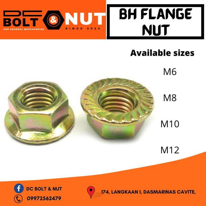 10pcs M6 M8 M10 M12 Flange Nut Hexagonal Ordinary Hex Washer Head 6mm ...