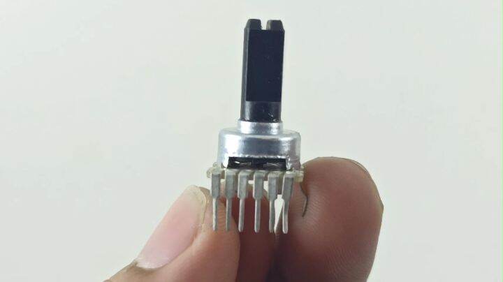 Potensio Mini 6 pin B50k Stereo Kaki 6 Tekuk Potentio Tiang Panjang 503 ...