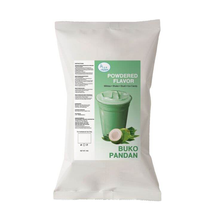 Buko Pandan Flavored Powder 1kg top creamery | Lazada PH