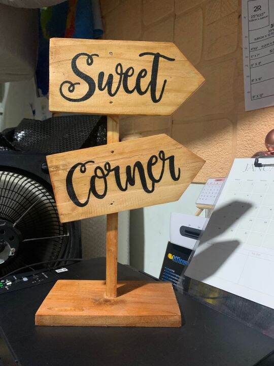 Wooden Signage for Table|Birthdays|Sweet Corner | Lazada PH
