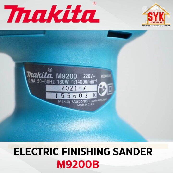 SYK MAKITA M9200B 7Inch 180W Electric Finishing Sander Wood Sanding ...