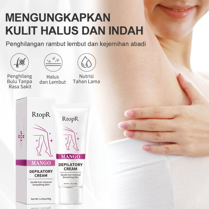 RtopR Mangga Depilatory Cream Body Krim Penghilang Rambut Efektif Tanpa ...