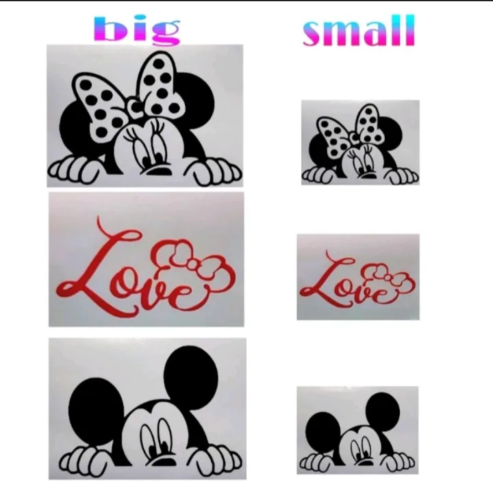 Mickey & Minnie Mouse Sticker | Lazada PH