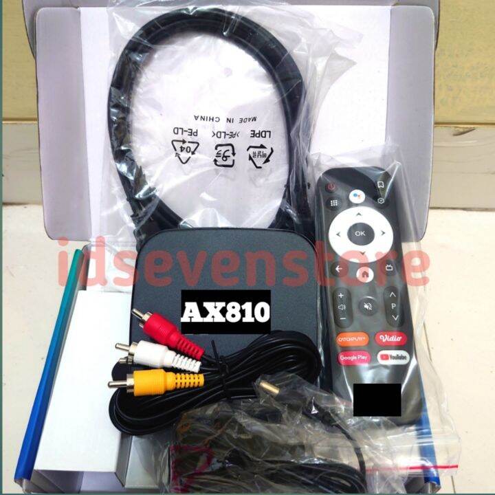 Stb Android Box akari/advan ax810 Root 4K Remote Voice & Netflix Certifield Versi Terbaru ...