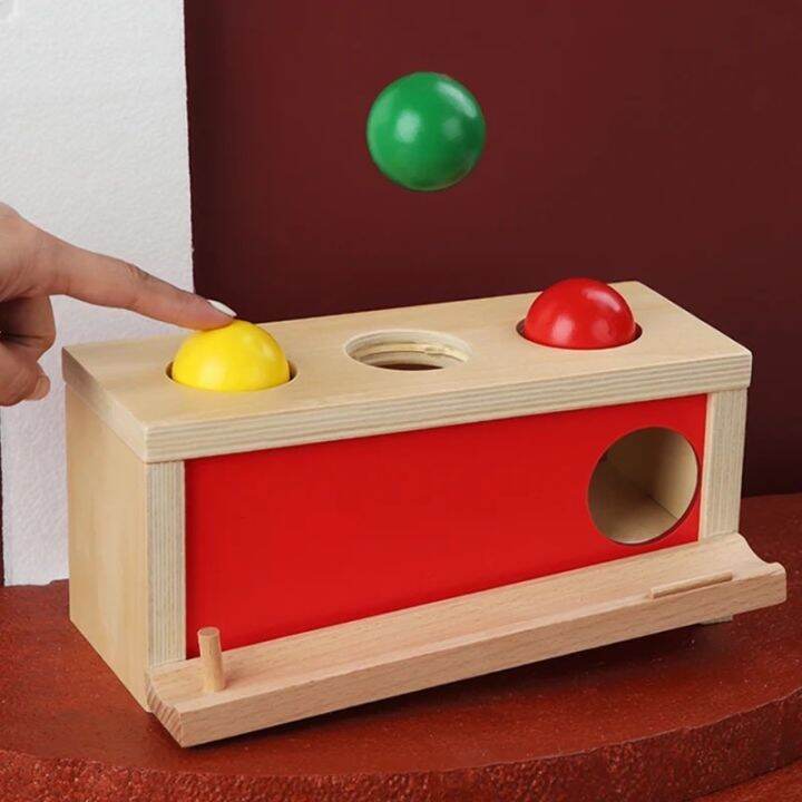 Jett Montessori Wooden Push Ball Object Permanence Box | Lazada PH