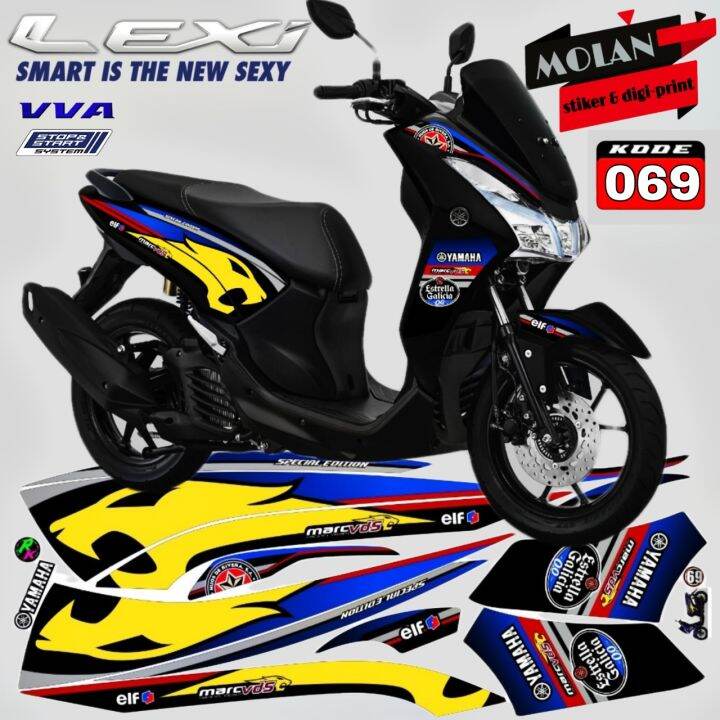 Decal Sticker Striping Variasi Yamaha LEXI 125 ESTRELLA GALICIA | Decal ...