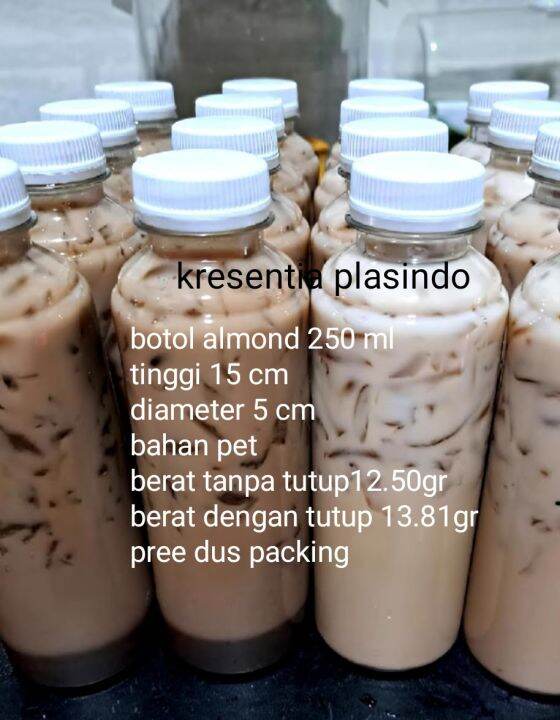 botol almond 250 ml isi 30 botol pree dus packing | Lazada Indonesia