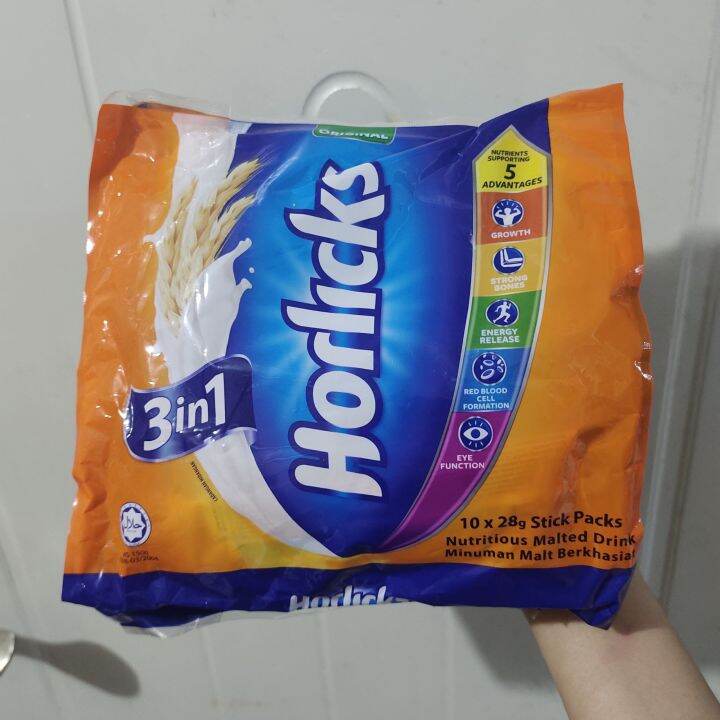 Horlicks Original 3 in 1 Halal Minuman Sachet Impor Malaysia | Lazada ...