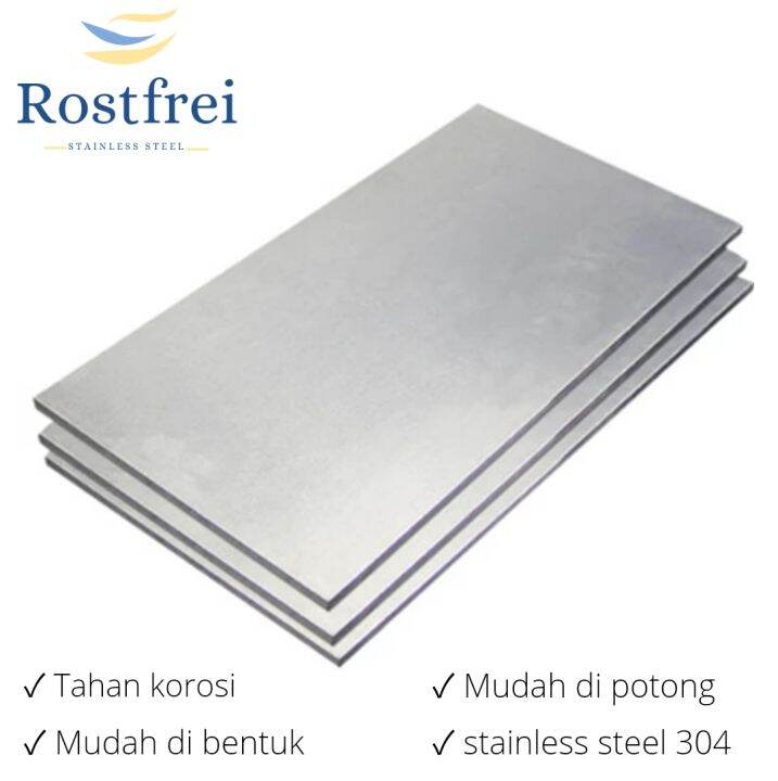 plat stainless 304 tebal 5mm lebar 10x10cm | Lazada Indonesia