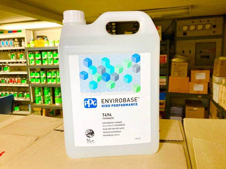 PPG T494 Thinner ทินเนอร์สูตรนำ้ ขนาด 5 ลิตร | Lazada.co.th