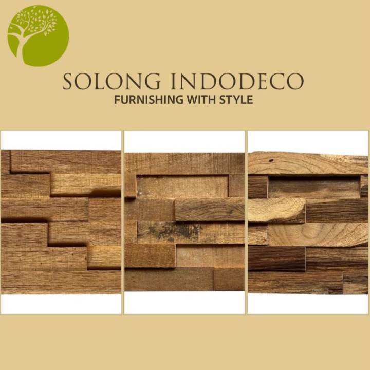 Hiasan dinding || Panel Dinding || Wall Panel kayu Jati ukuran 18x50x1 ...