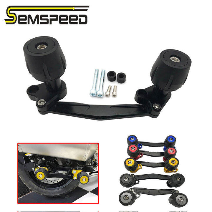 SEMSPEED Motorcycle CNC Rear Axle Exhaust Wheel Anti-Crash Slider ...