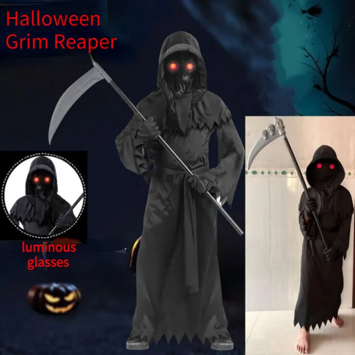 Grim Reaper Vampire Child Boy Cosplay Costume Halloween Horror Ninja ...