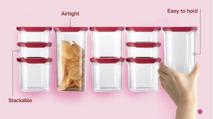 Tupperware Ultra Clear Containers/ Food container/ Food storage box ...