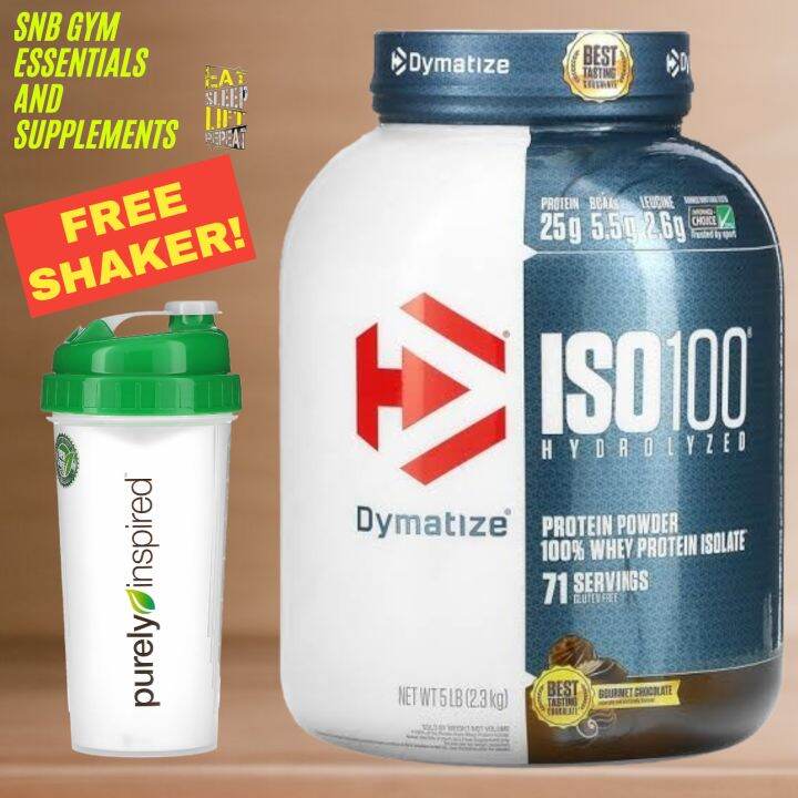Dymatize Nutrition ISO 100 5lbs Hydrolyzed 100% Whey Protein Isolate 5 ...