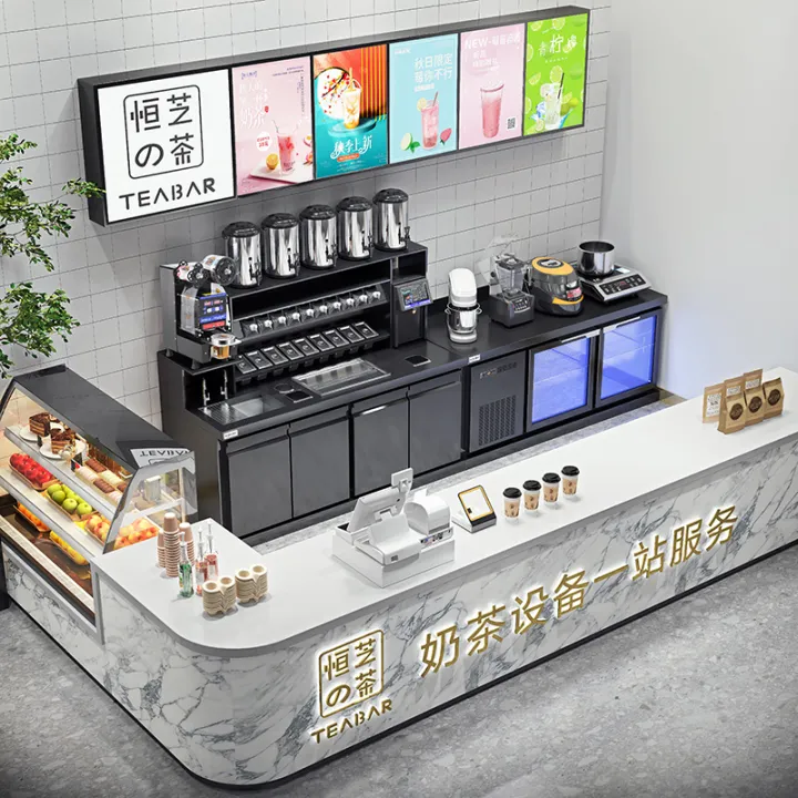 Hengzhi Milk Tea Shop Equipment Full Set Milk Tea Console Water Bar ...