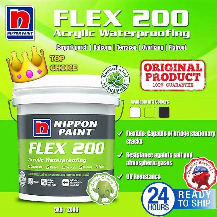 Nippon Paint Flex 200 Waterproofing 5kg Arcylic Waterproofing | Lazada