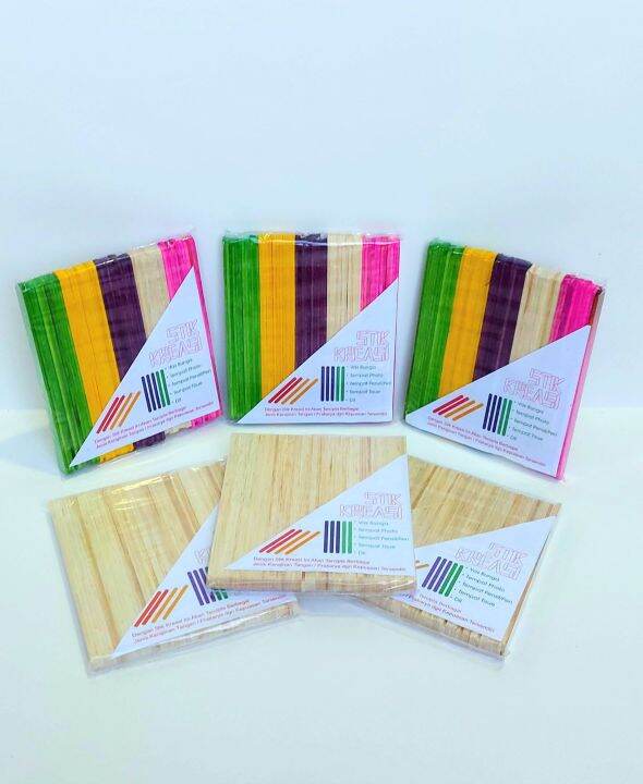 Stick ice cream stik es krim 1 pack isi 50 batang warna Warni lreasi ...