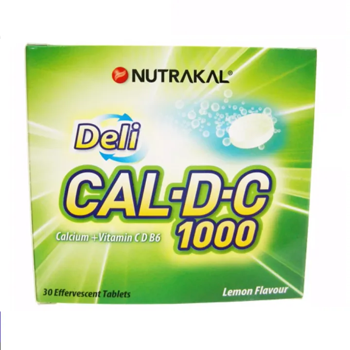 Nutrakal Deli Cal-D-C 1000 แคลเซี่ยมเม็ดฟู่ รสเลมอน บำรุงกระดูก เสริม ...