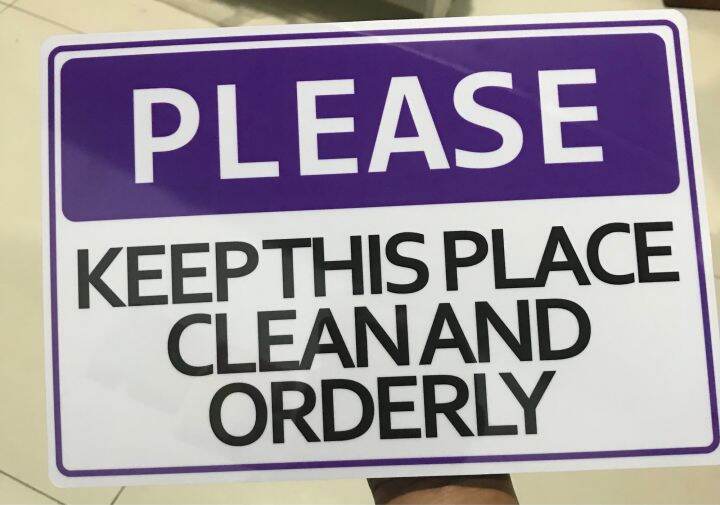 Please keep this place clean Signage | Lazada PH