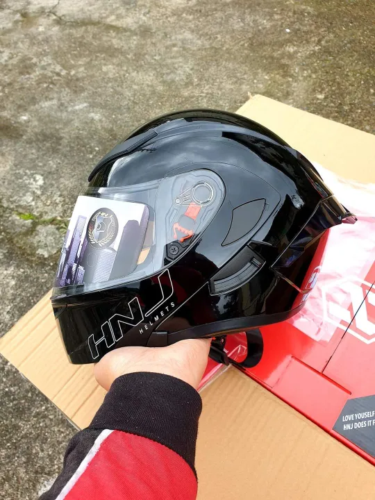 HNJ Plain Color Modular Dual Visor Helmet | Lazada PH