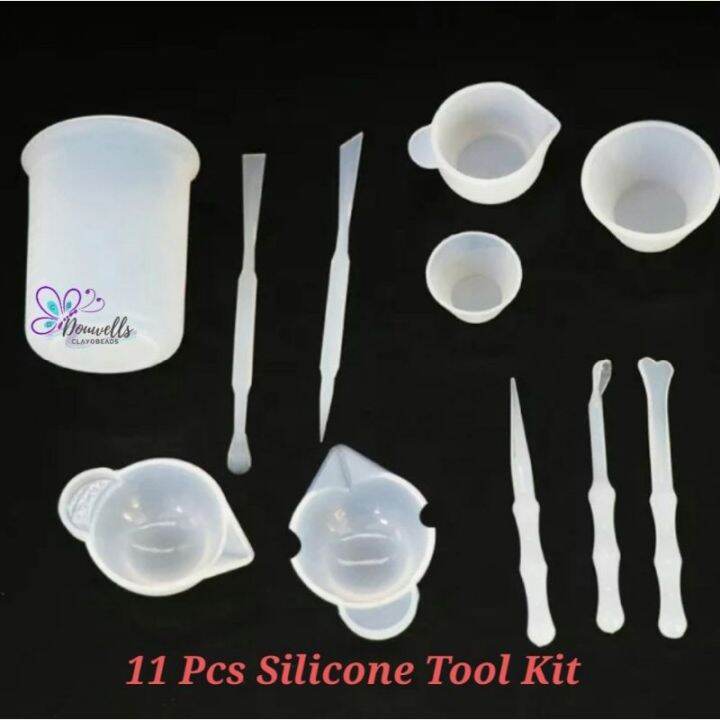 11pcs Silicone Tool Kit Measuring Cup Reusable for Mixing and ...