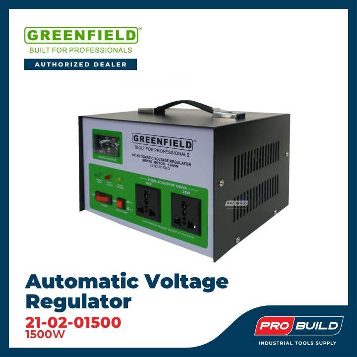 Greenfield Automatic Voltage Regulator AVR 1500W (SERVO MOTOR) | Lazada PH