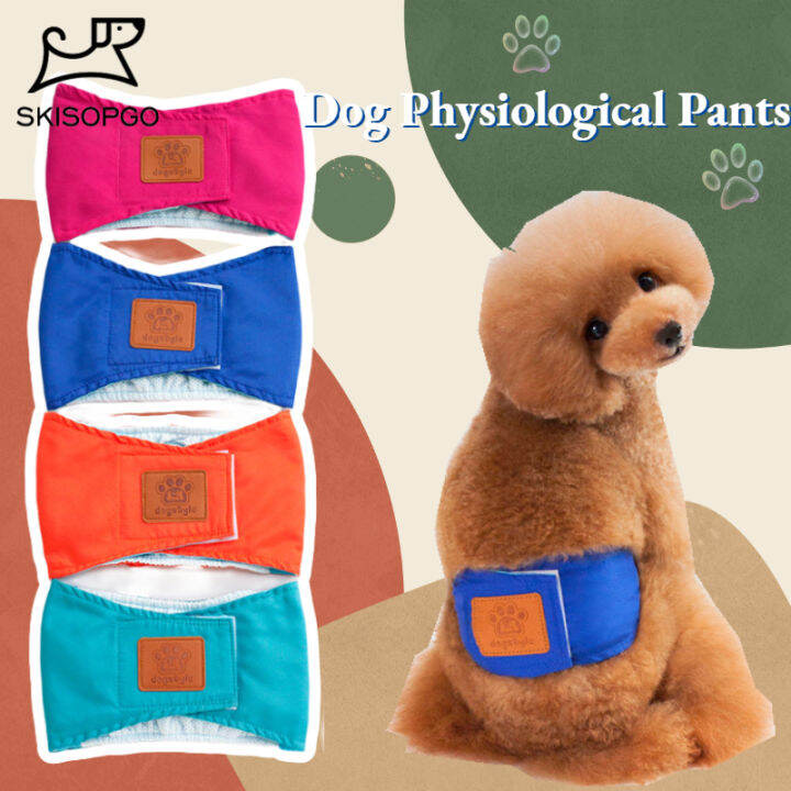 SKISOPGO Pet Dog Physiological Pants Reusable Puppy Dog Diaper Washable ...