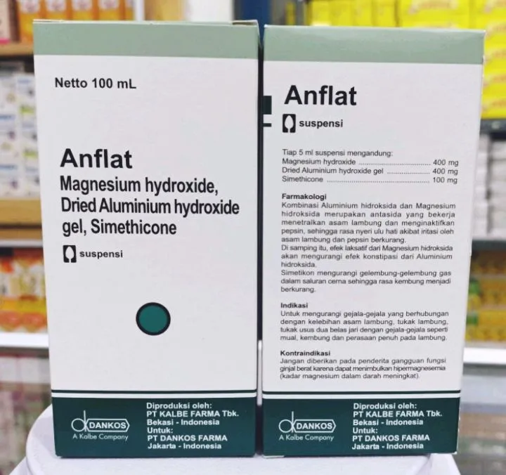 ANFLAT SIRUP 100 mL (Obat Maag, Kembung, Asam Lambung, Perih, Nyeri Ulu ...