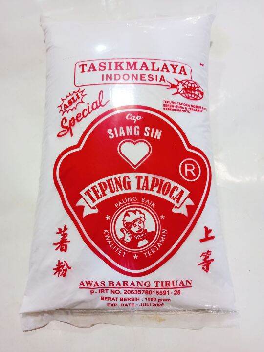 Tepung Tapioka cap Siang Sin 1 kg - Tepung Tapioca / Tepung kanji Tasikmalaya Indonesia | Lazada ...