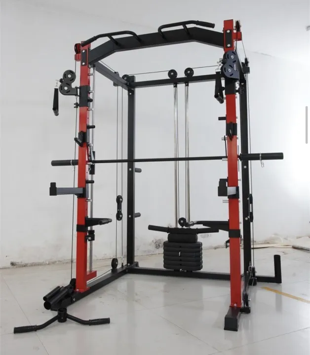 FREE DELIVERY! Multi Smith Machine Power Cage with Weights Stacks 70/ ...