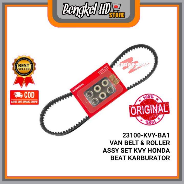 VAN BELT + ROLLER ASSY SET KVY HONDA BEAT KARBURATOR 23100-KVY-BA1 ...