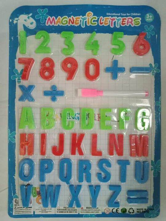 Magnetic Letters and numbers Symbols toy. Set ABC, 123 Fridge Plastic ...
