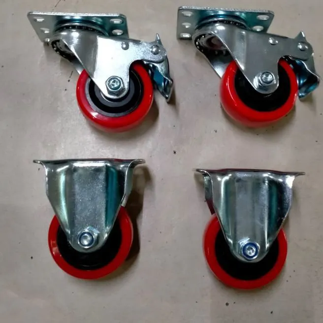 roda troli pu 3 inch 2 rem 2 mati 1 sett 4 pcs | Lazada Indonesia