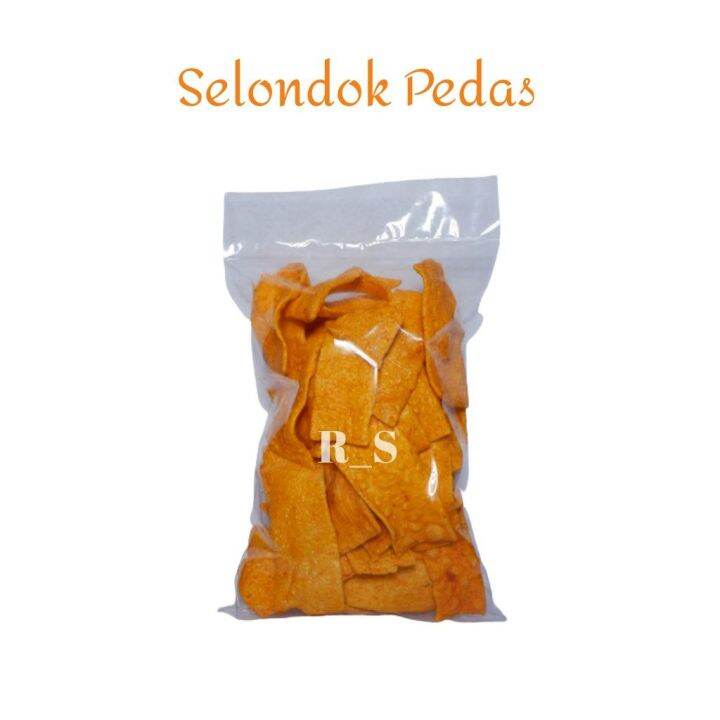 Selondok pedas 150 gram / cemilan pedas / cemilan gurih / snack ...