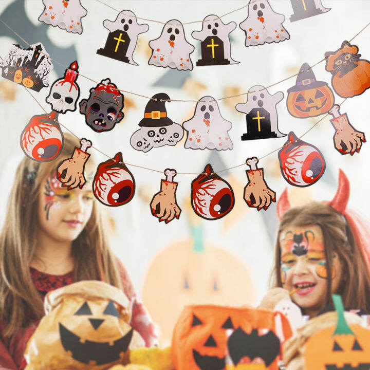 【Free Shipping】Halloween Scary Flags Ghost Bloody Hands Feet Skulls ...
