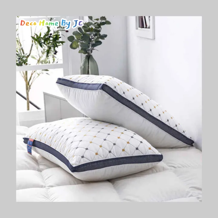 Deco Home | Premium Hilton Pillow Double Lining in 3D Design | Lazada PH