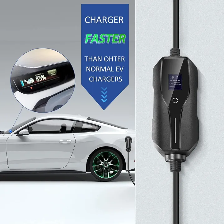 Portable Charger 10A-32A 1phasa Type 2, Fast charger Wuling Air EV ...