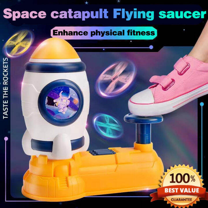 Kmoist แผ่นจานบินสำหรับเด็กของเล่นปล่อยพลังจรวดลมสำหรับกลางแจ้งจานบินจานบินเล่นกีฬากระโดดของเล่น ...